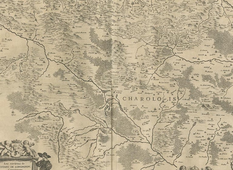 Antique Map of the Region of Charolais by Janssonius, 1657 For Sale at ...