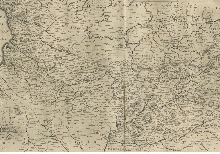 Antique Map of the Region of Picardy by Janssonius, 1657 For Sale at ...