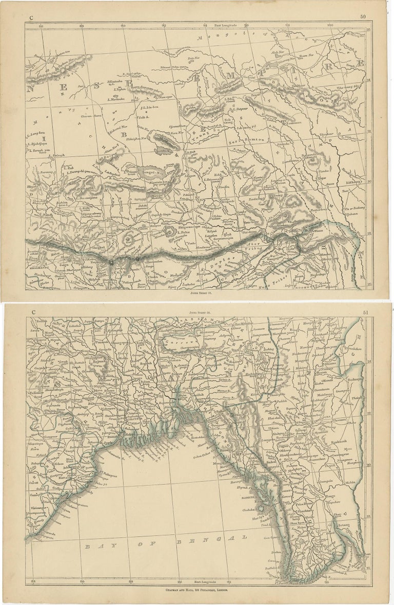 Antique Map of the Region of the Bay of Bengal by Lowry, 1852 For Sale ...