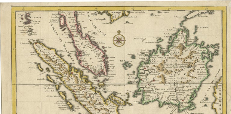 Antique Map of the Sunda Islands by Tirion (1739) For Sale at 1stDibs