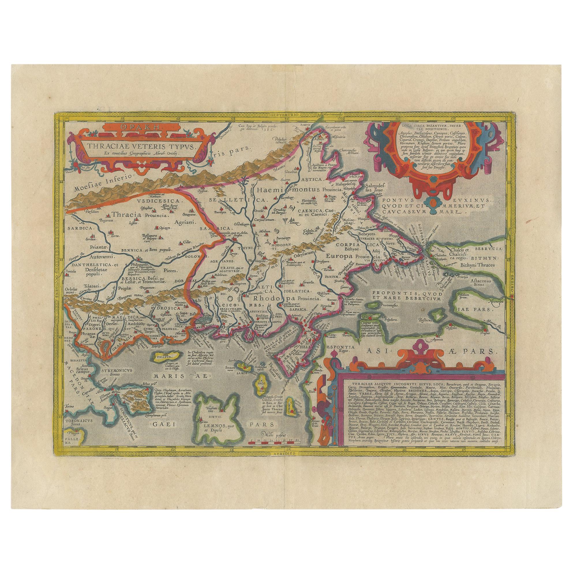 Antique Map of the Artois Region of France by Ortelius, 'circa 1590 ...