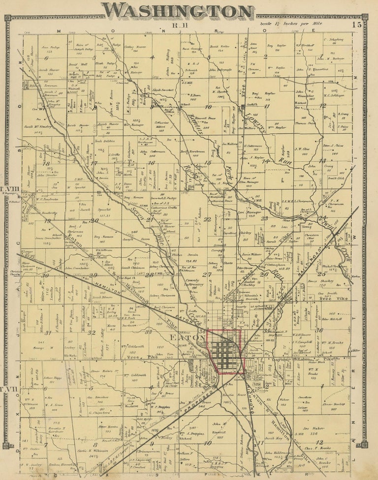 Antique Map of Washington County 'Ohio' by Titus, 1871 For Sale at ...
