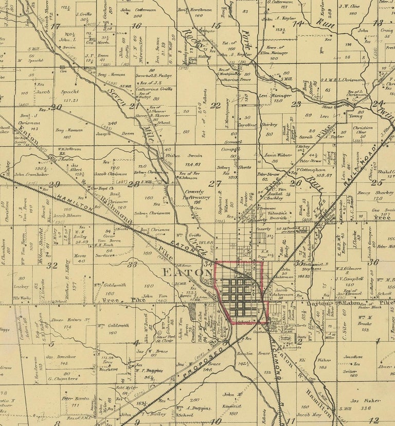 Antique Map of Washington County 'Ohio' by Titus, 1871 For Sale at ...