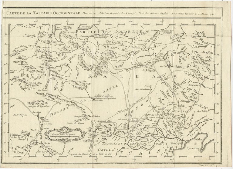 Antique Map of Western Tartary, with Information from Kyrkov's Surveys ...