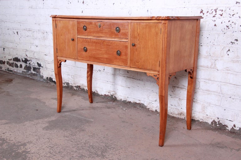 Antique Maple Sideboard Buffet by Frank and Son of Chicago at 1stDibs