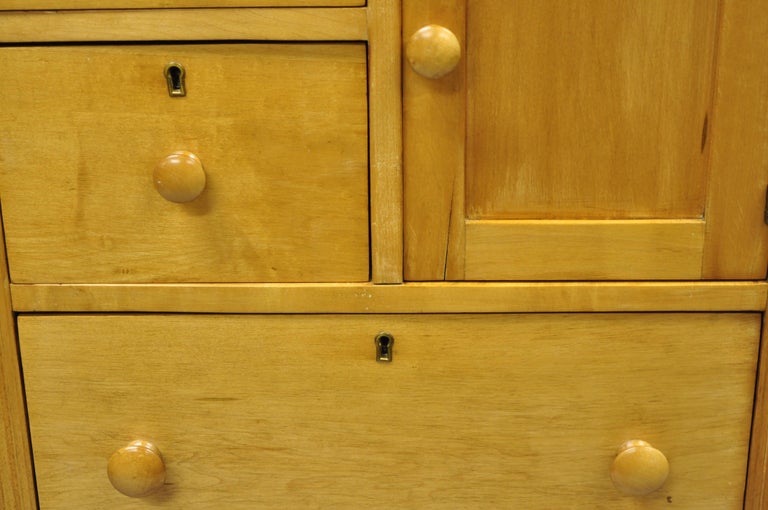 Antique Maple Wood American Empire Tall Chest Washstand Dresser Cabinet ...