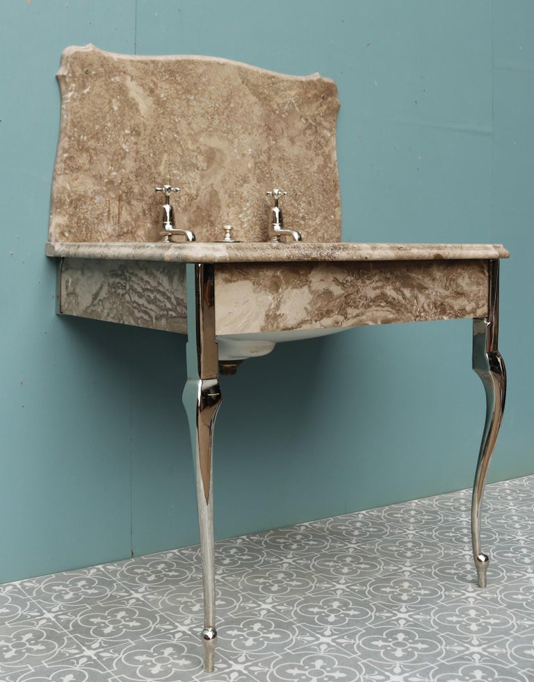 Antique Marble Basin with Stand For Sale at 1stDibs