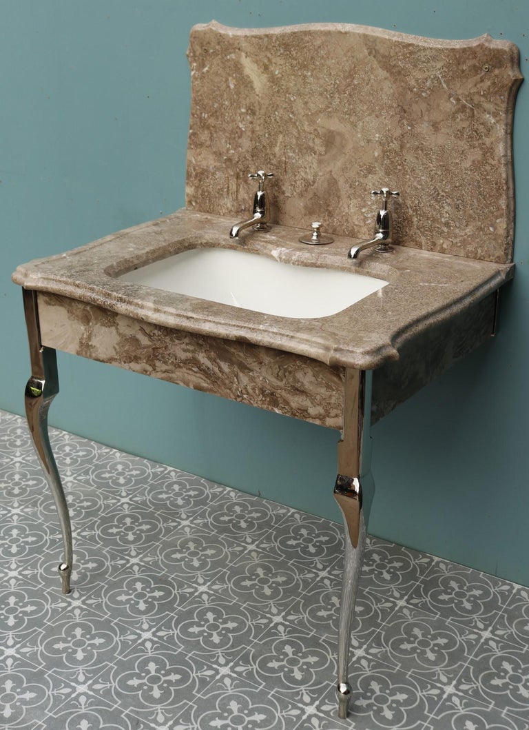 Antique Marble Basin with Stand For Sale at 1stDibs