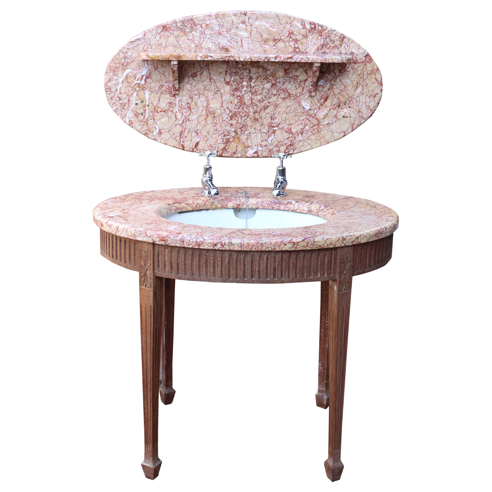 Massive Variegated Marble Grotto Basin in the Form of a Half-Shell at ...