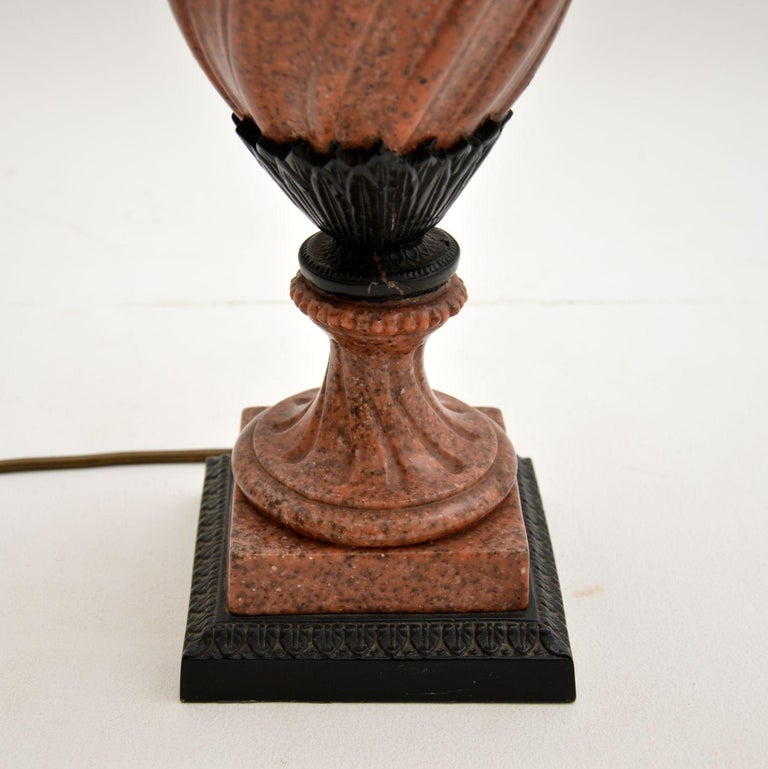 Antique Marble Table Lamp For Sale at 1stDibs