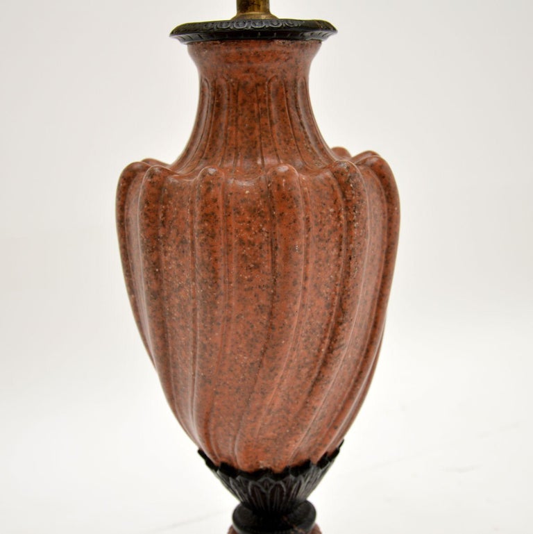 Antique Marble Table Lamp For Sale at 1stDibs