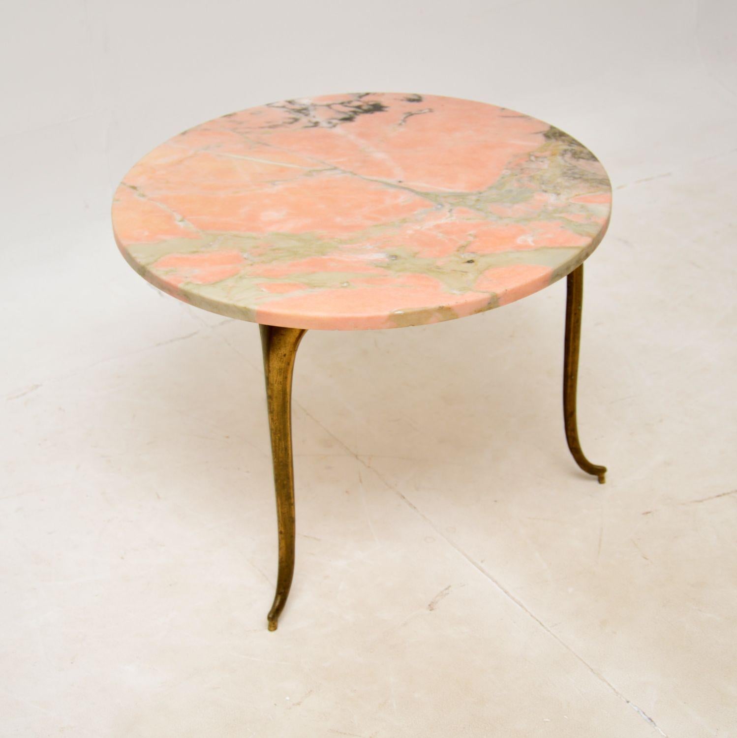 Antique Marble Top Brass Side Table / Coffee Table at 1stDibs | vintage ...