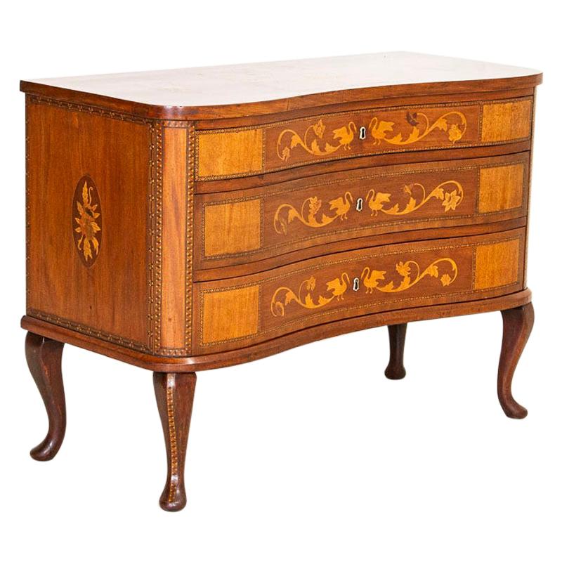 Exquisite Chest of Drawers with Bone Inlays and Marquetry Designs ...