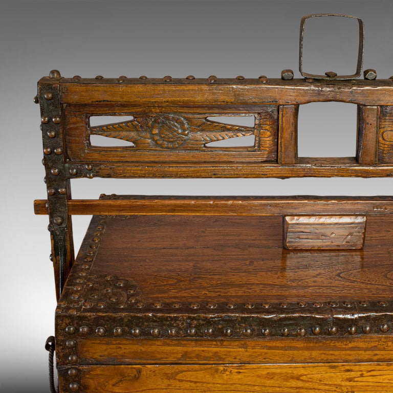 Antique Marriage Chest, Asian, Chinese Elm, Carved Dowry Trunk, circa ...