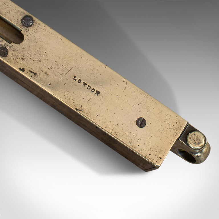 Antike Handwerker-Wasserwaage:: Englisch:: Messing:: Schreibtisch ...