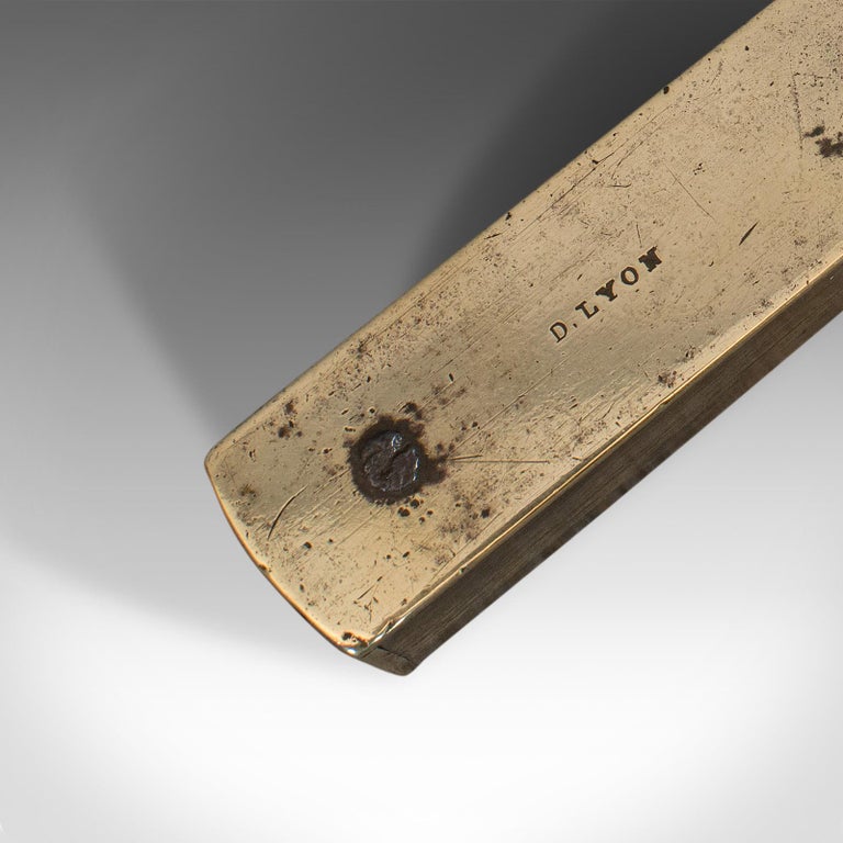 Antike Handwerker-Wasserwaage:: Englisch:: Messing:: Schreibtisch ...