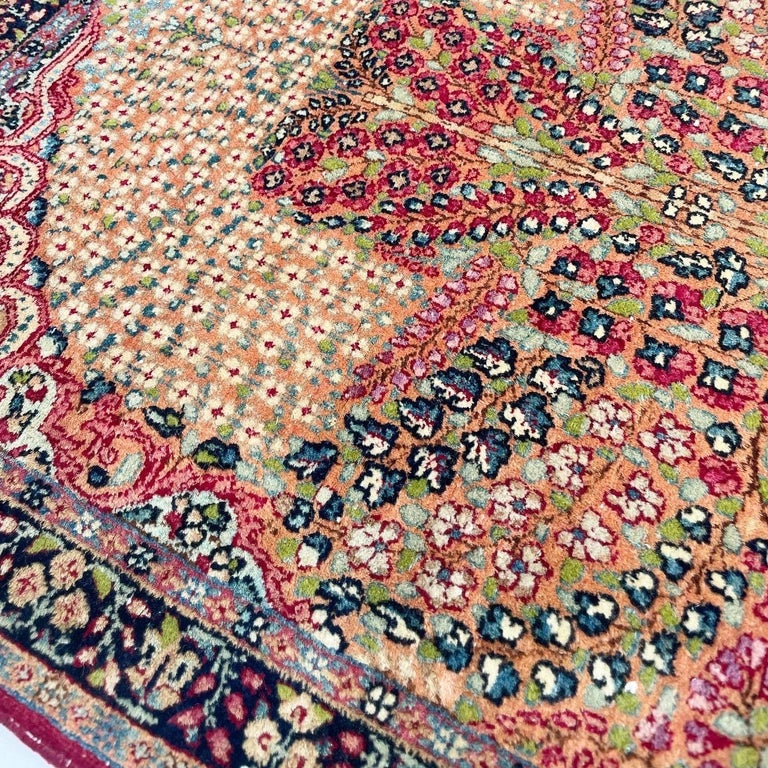 Antique Mat in Silky Wool with Natural Dyes, c.1920-30's For Sale at ...