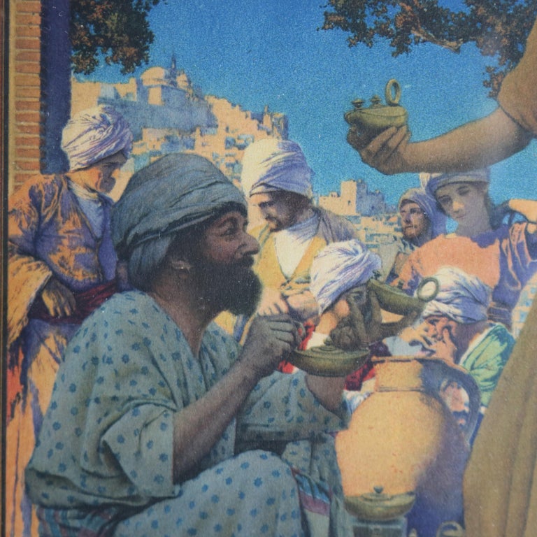 Antique Maxfield Parrish Edison Mazda Print Lamp Seller of Baghdad ...