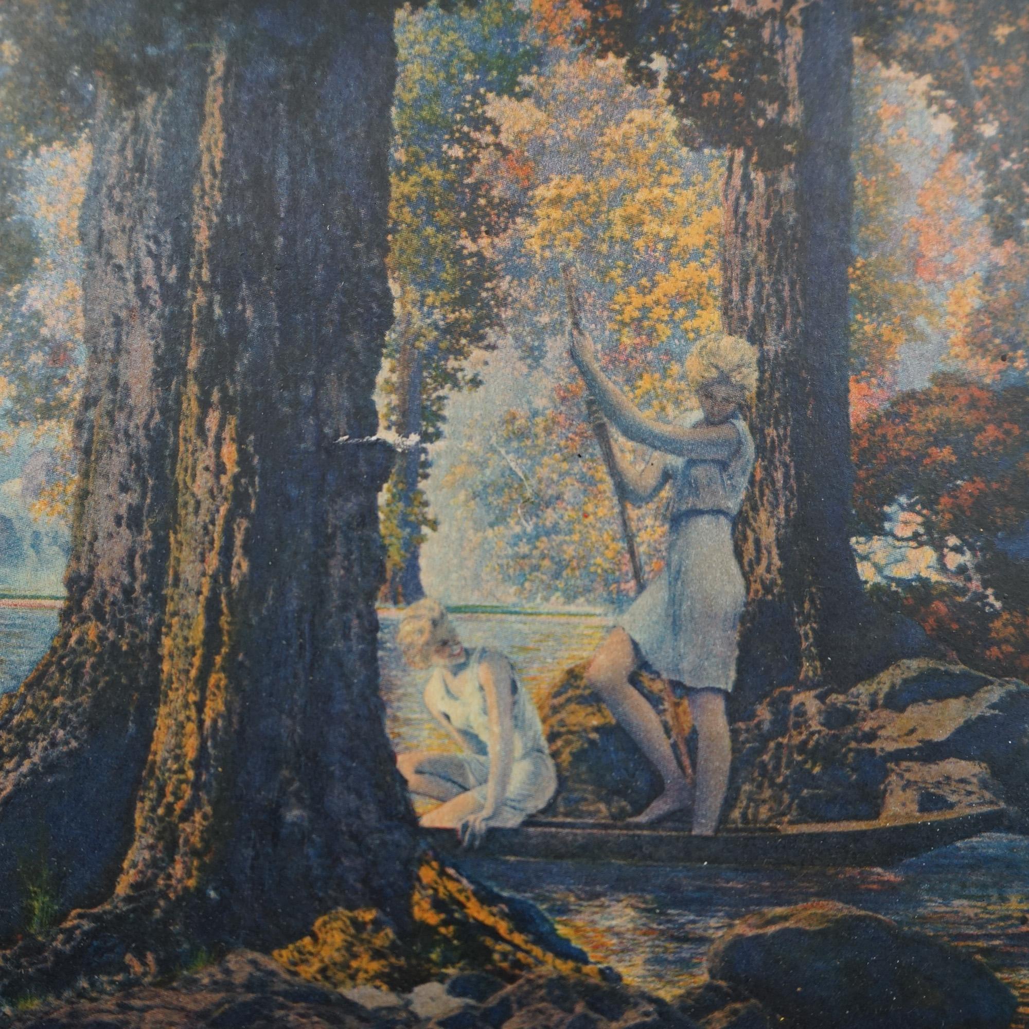 Antique Maxfield Parrish "Golden Hours" Edison Mazda, C1920 at 1stDibs