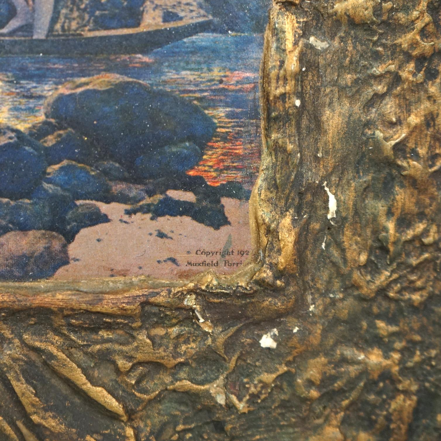 Antique Maxfield Parrish "Golden Hours" Edison Mazda, C1920 at 1stDibs