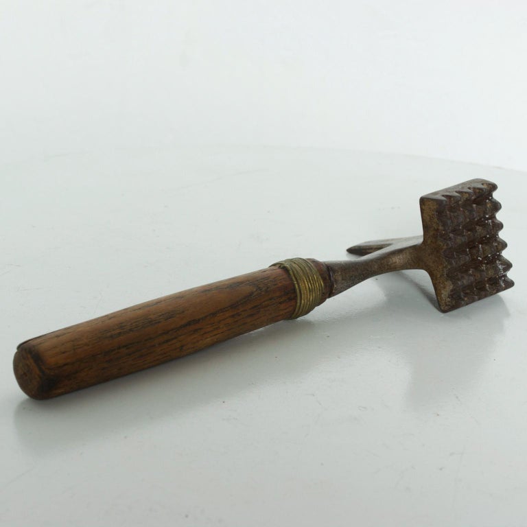 Vintage Meat Tenderizer Cleaver Kitchen Utensil Chop Smash Mallet For ...