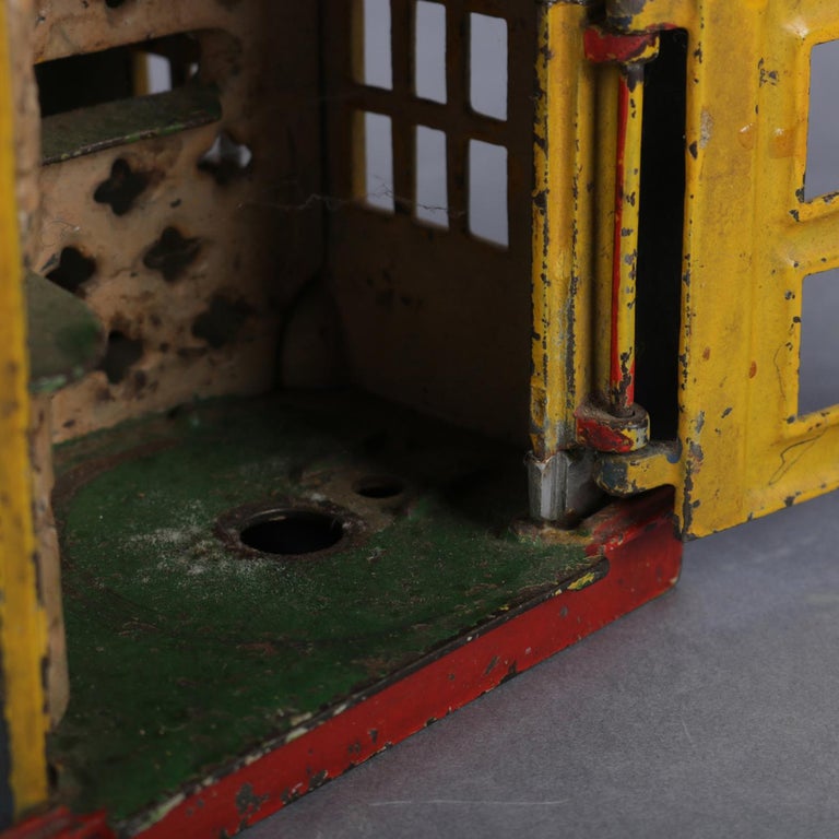 Antique Mechanical Cast-Iron "Novelty Bank" by J.E. Stevens Original ...