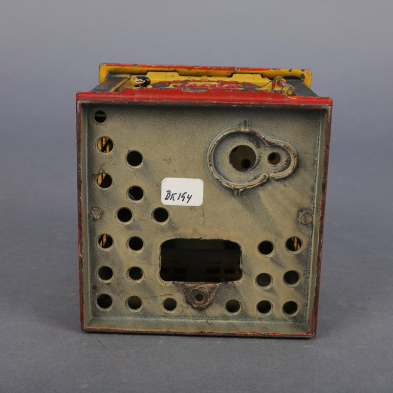 Antique Mechanical Cast-Iron "Novelty Bank" by J.E. Stevens Original ...