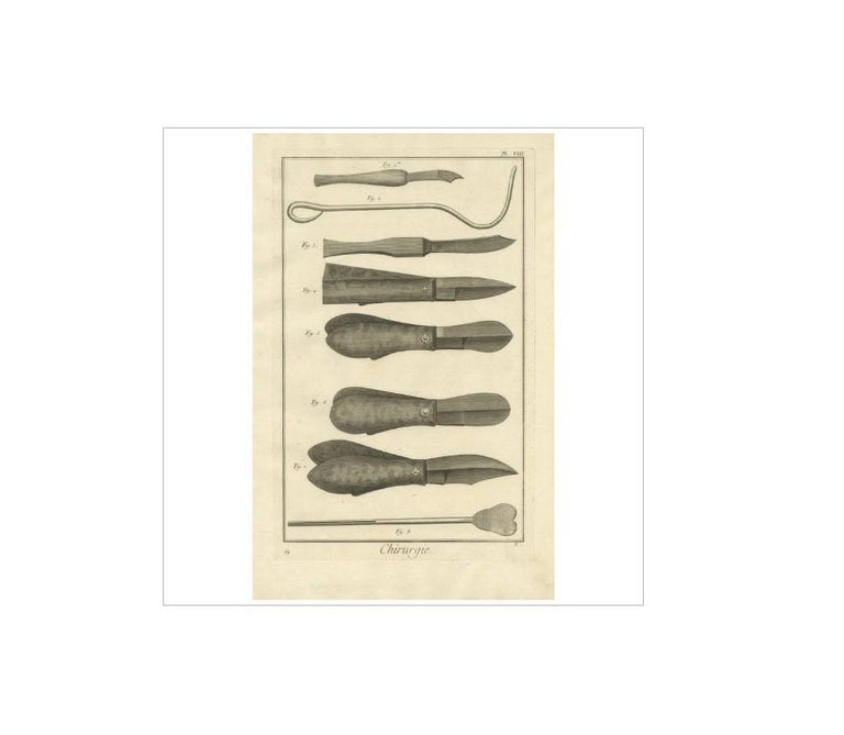 Antique Medical Print of Surgical Stones to Remove Stones, circa 1760 ...