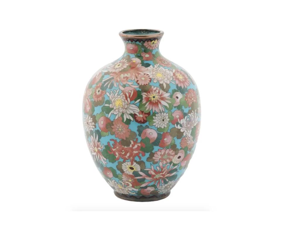 Antique Meiji Era Japanese Cloisonne Enamel Vase at 1stDibs