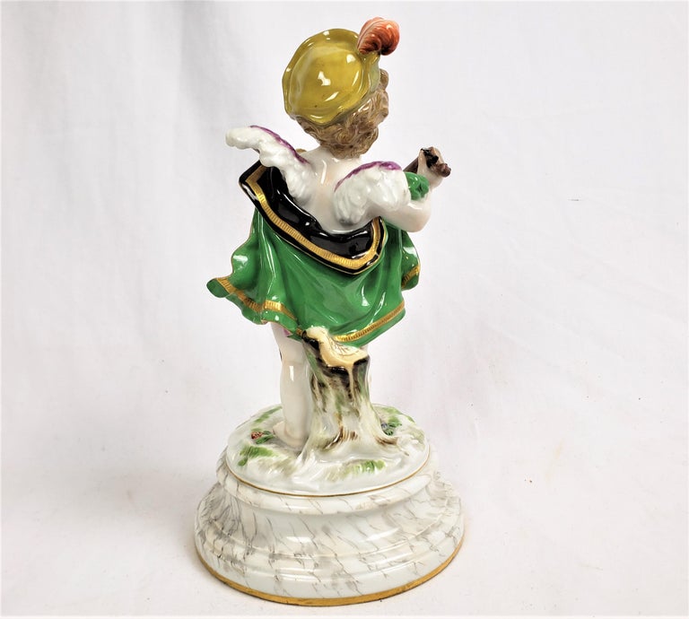 Antique Meissen Porcelain Figurine of a Child Playing a Lute For Sale ...