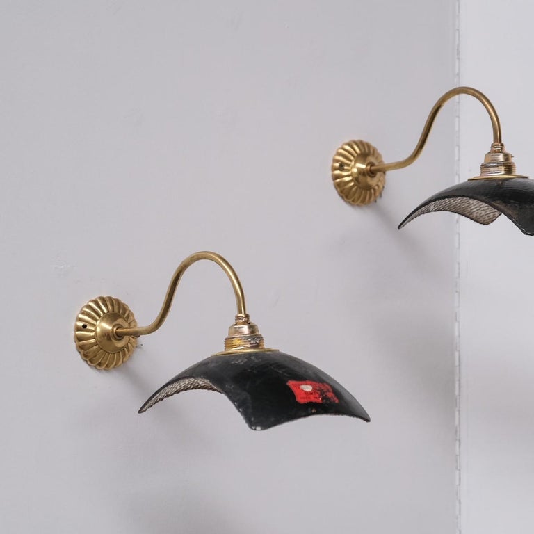 Antique Mercury Reflective Glass and Brass Wall Lights '35 Available ...