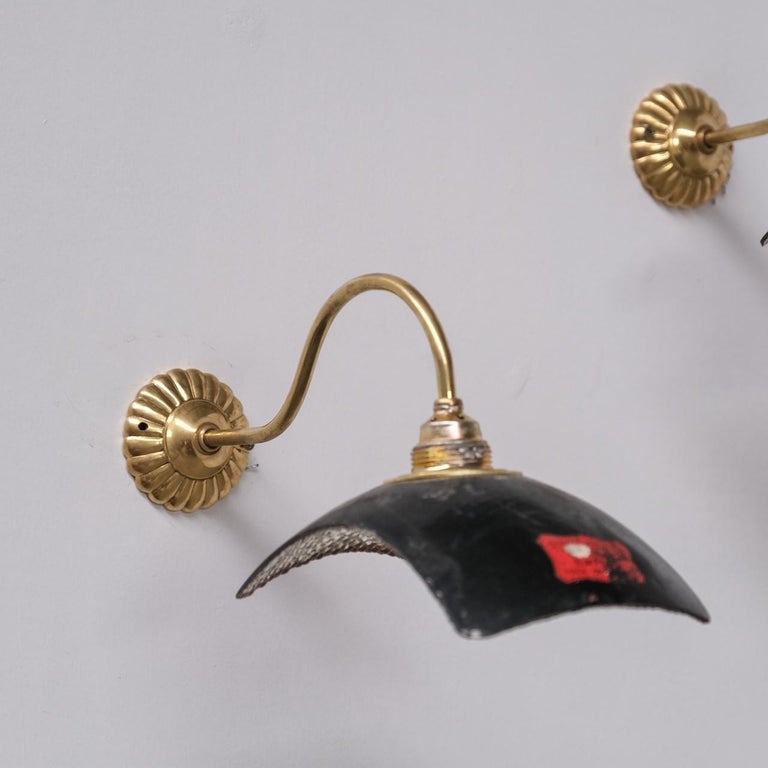 Antique Mercury Reflective Glass and Brass Wall Lights '35 Available ...