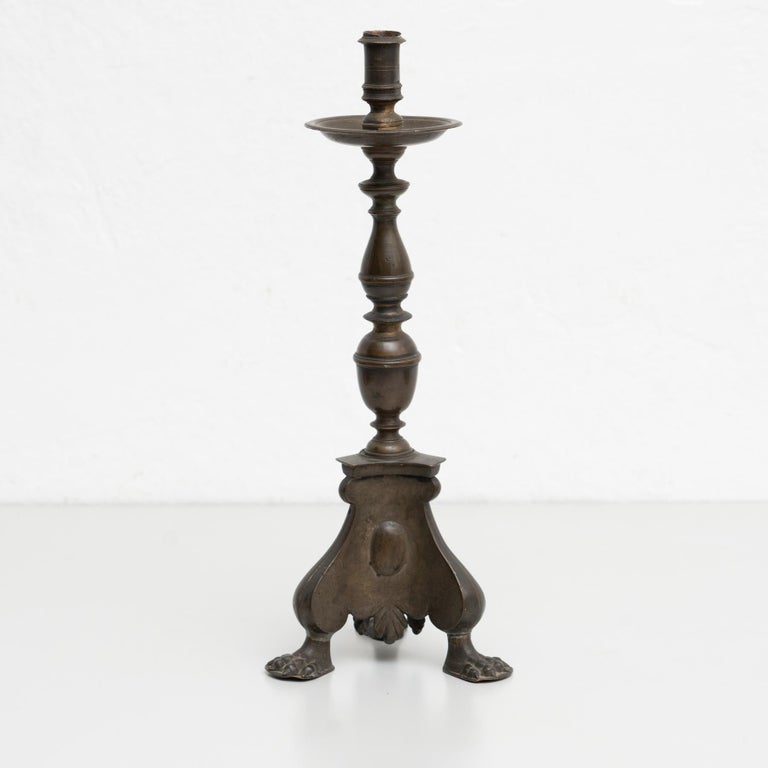 Antique Metal Candle Holder, circa 1930 For Sale at 1stDibs