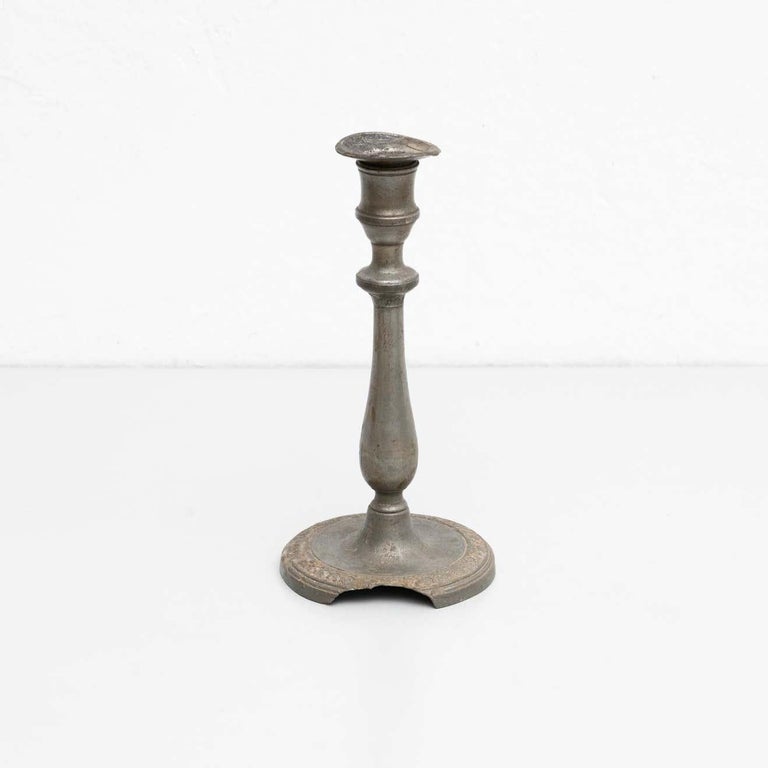 Antique Metal Candle Holder, circa 1950 For Sale at 1stDibs
