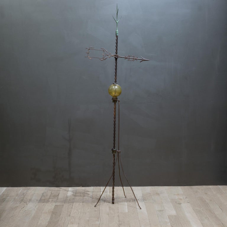 Antique Metal, Copper and Glass Barn Lightning Rod c.1920 at 1stDibs
