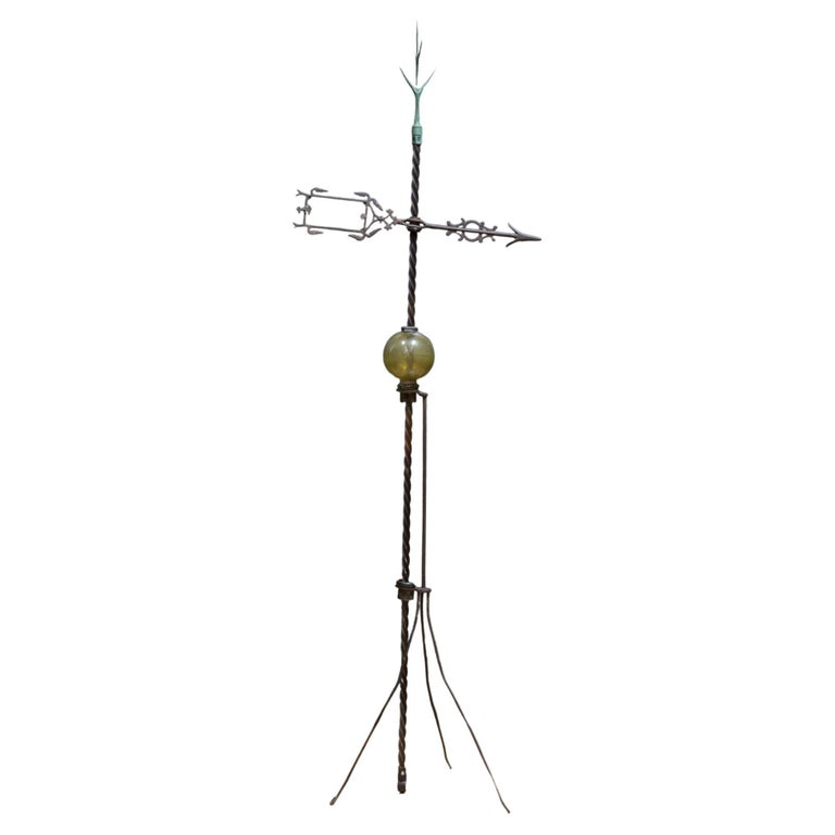 Antique Metal, Copper and Glass Barn Lightning Rod c.1920 at 1stDibs