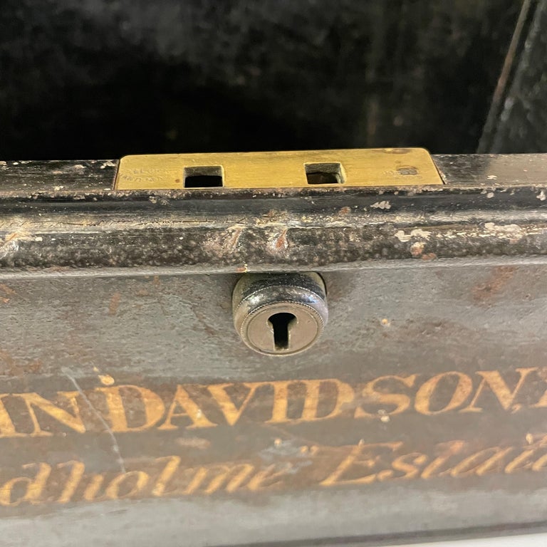 Antique Metal Deed Box at 1stDibs