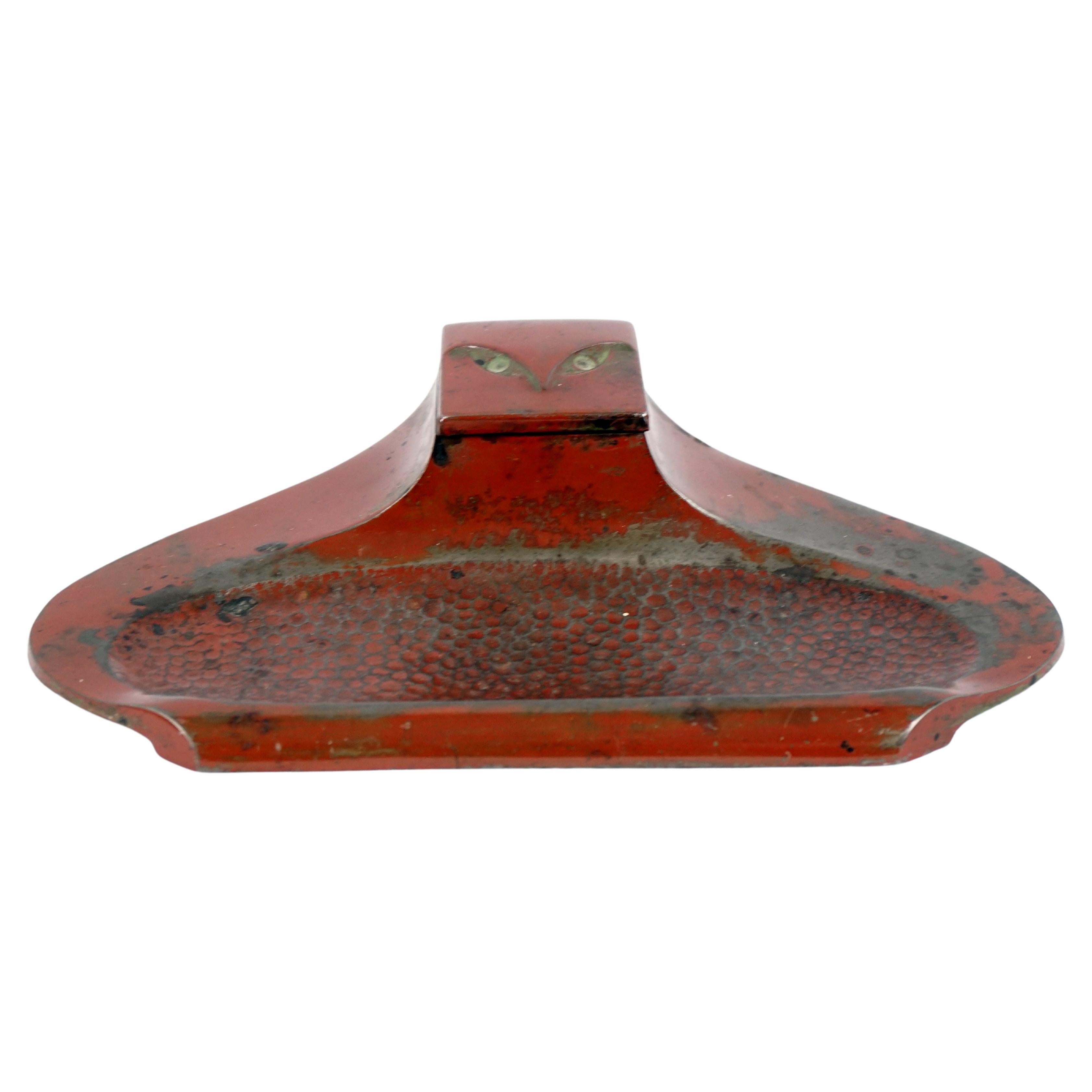 Antique Metal Inkwell, Painted Inkstand, Germany 1930, B2803 For Sale ...