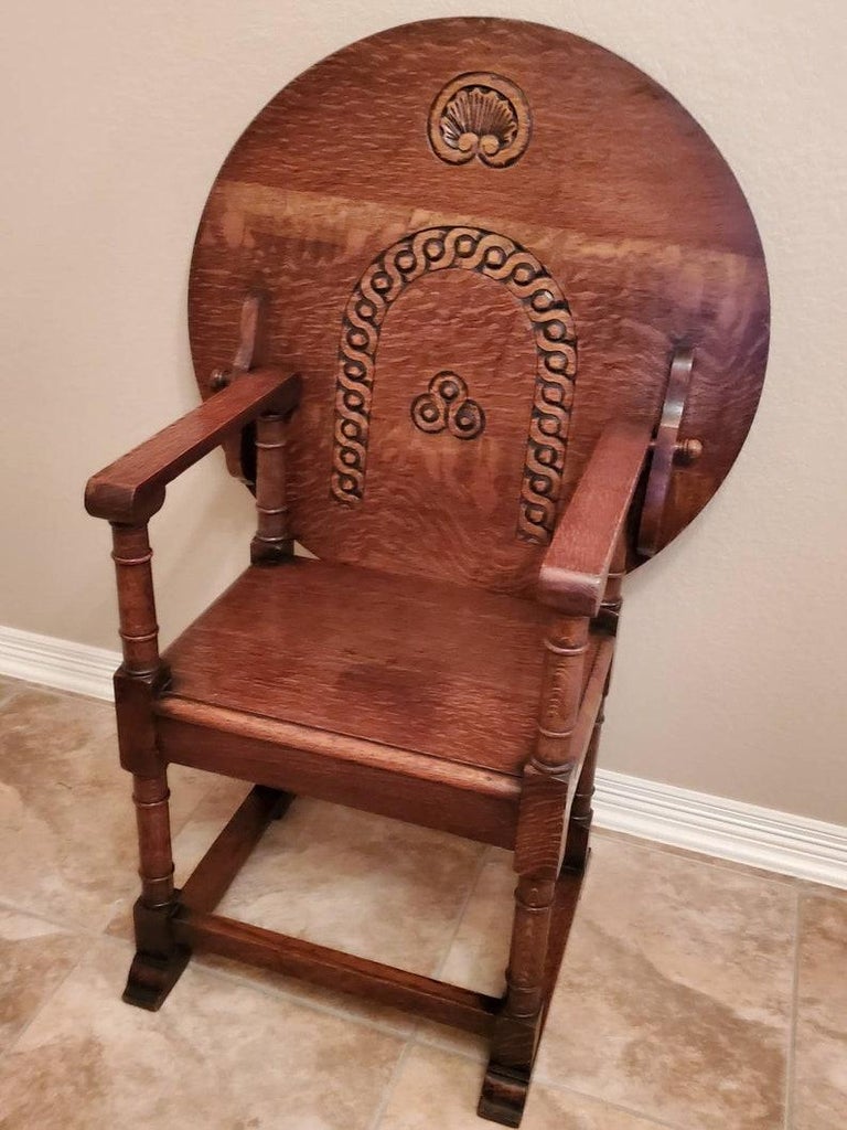 Antique Metamorphic Table/Chair Tilt-Top Monks Bench For Sale at 1stDibs