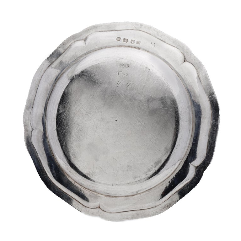 Antique Mid - 18th Century George III sterling silver dinner plate For ...
