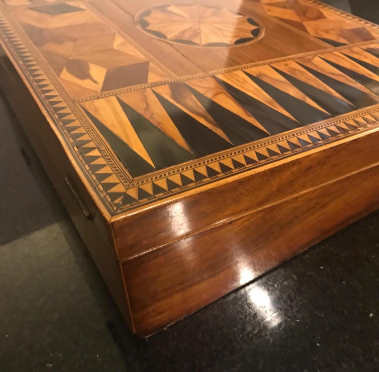 Antique Mid-19th Century Inlaid Desk Box For Sale at 1stDibs