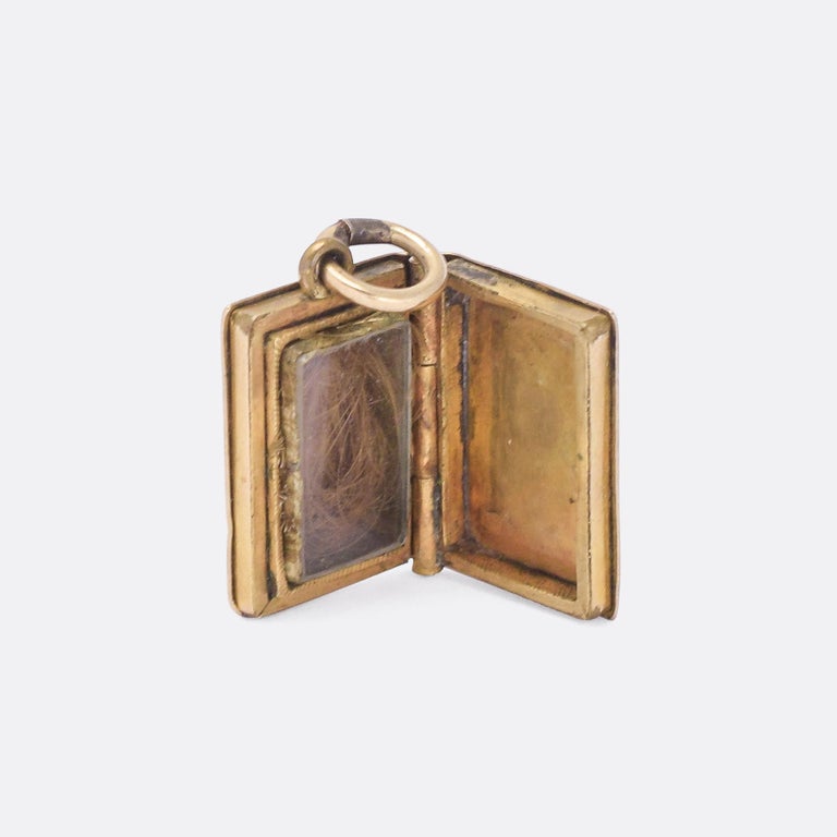 Antique Mid-Victorian Gold Book Locket Pendant at 1stDibs | victorian ...