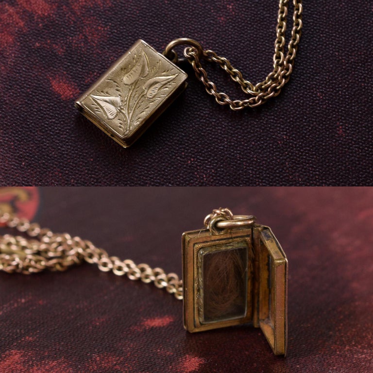 Antique Mid-Victorian Gold Book Locket Pendant at 1stDibs | victorian ...
