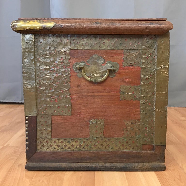 Antique Middle Eastern Brass-Clad Wood Sailor’s Chest at 1stDibs ...