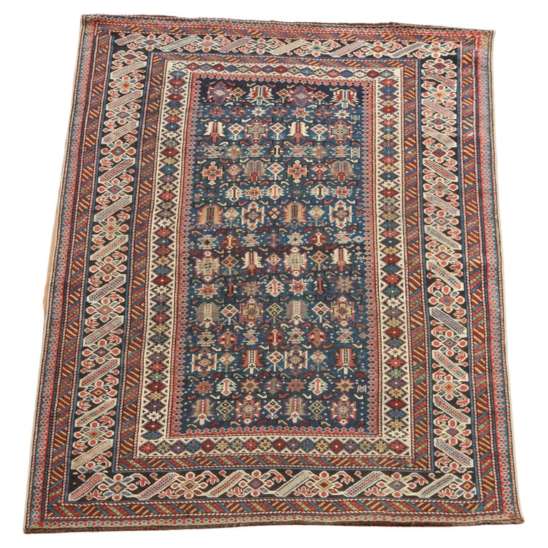 Antique Midnight Green Shirvan Chi Chi Rug For Sale at 1stDibs