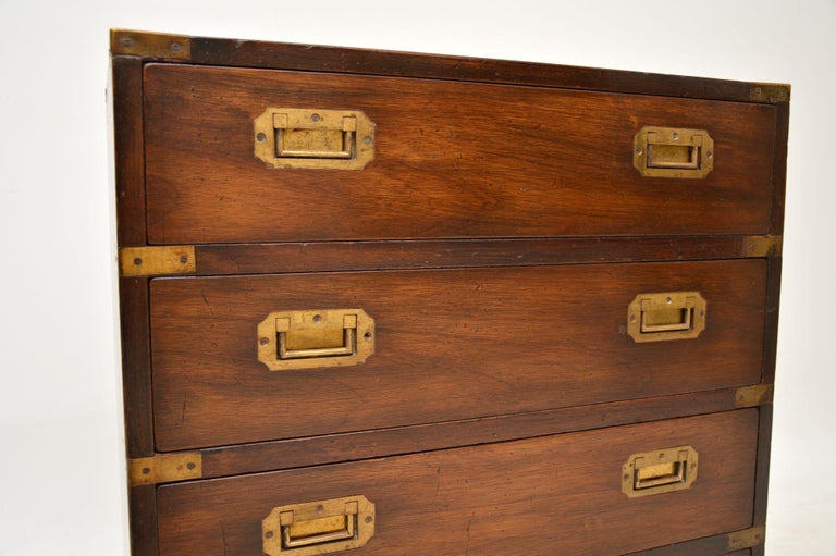 Antique Military Campaign Chest of Drawers For Sale at 1stDibs