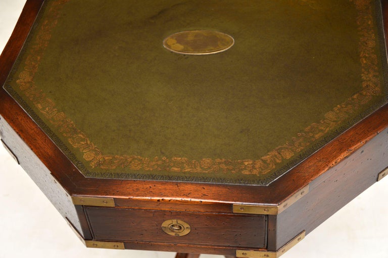 Antique Military Campaign Drum Table For Sale at 1stDibs