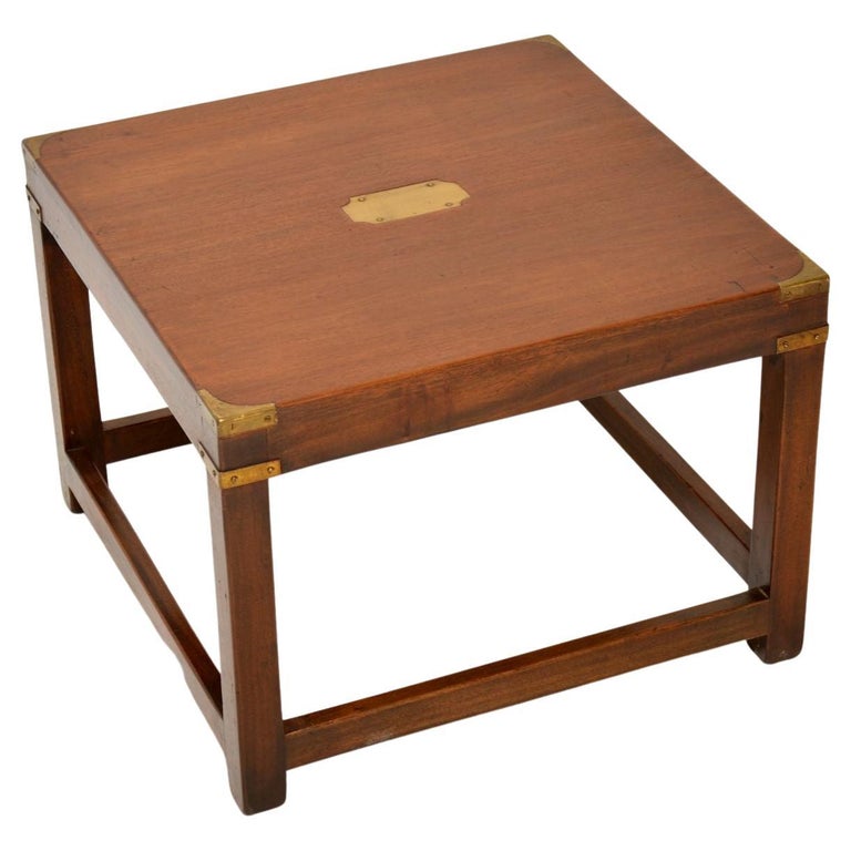 Antique Military Campaign Side Table For Sale at 1stDibs