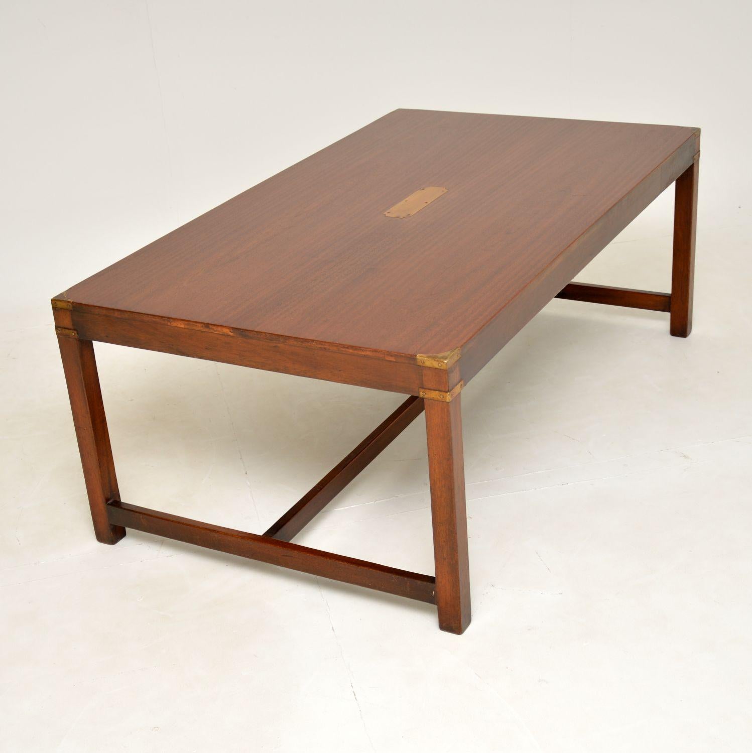 Antique Military Campaign Style Coffee Table For Sale at 1stDibs