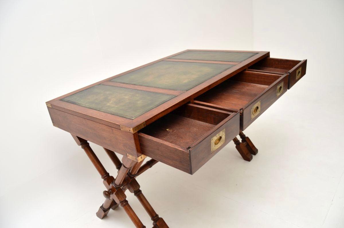 Antique Military Campaign Style Desk For Sale at 1stDibs